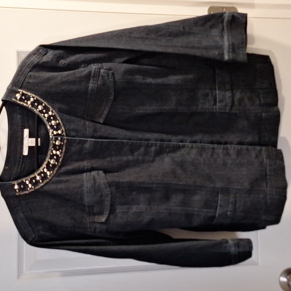 JM Collection | Jackets & Coats | Jm Collection Embellished Neckline ...